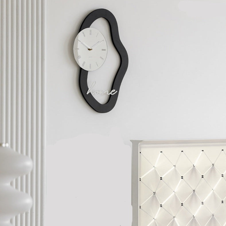 Modern Distorted Wall Clock for Livingroom Non-ticking – Loforay