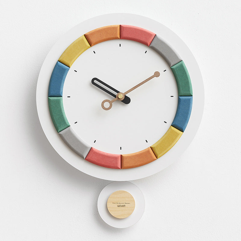 Cute Nordic Silent Wall Decorative Pendulum Clock – Loforay