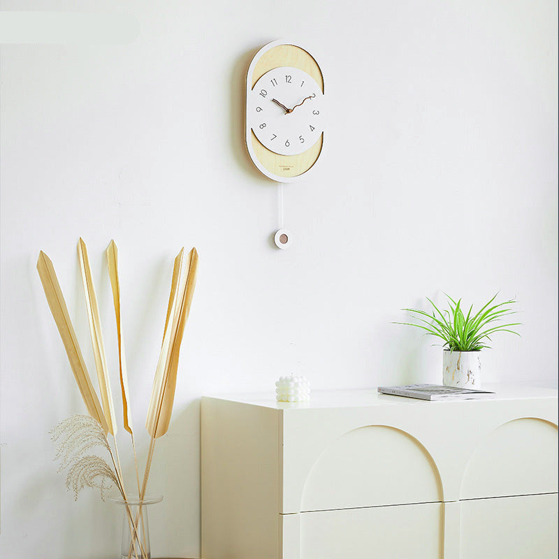 Unique Pendulum Wall Décor Clock for Living Room Non-ticking – Loforay