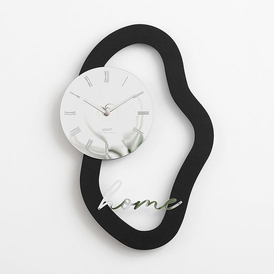 Modern Distorted Wall Clock for Livingroom Non-ticking – Loforay