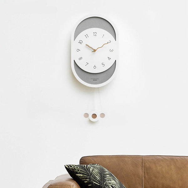 Unique Pendulum Wall Décor Clock for Living Room Non-ticking – Loforay
