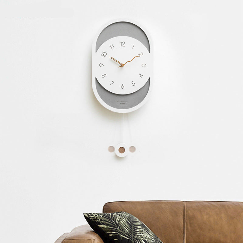 Unique Pendulum Wall Décor Clock for Living Room Non-ticking – Loforay