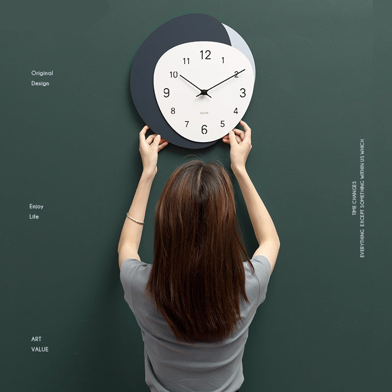 Irregular Shape Modern Wall Clock for Study Room Non-ticking – Loforay