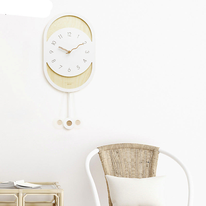 Unique Pendulum Wall Décor Clock for Living Room Non-ticking – Loforay