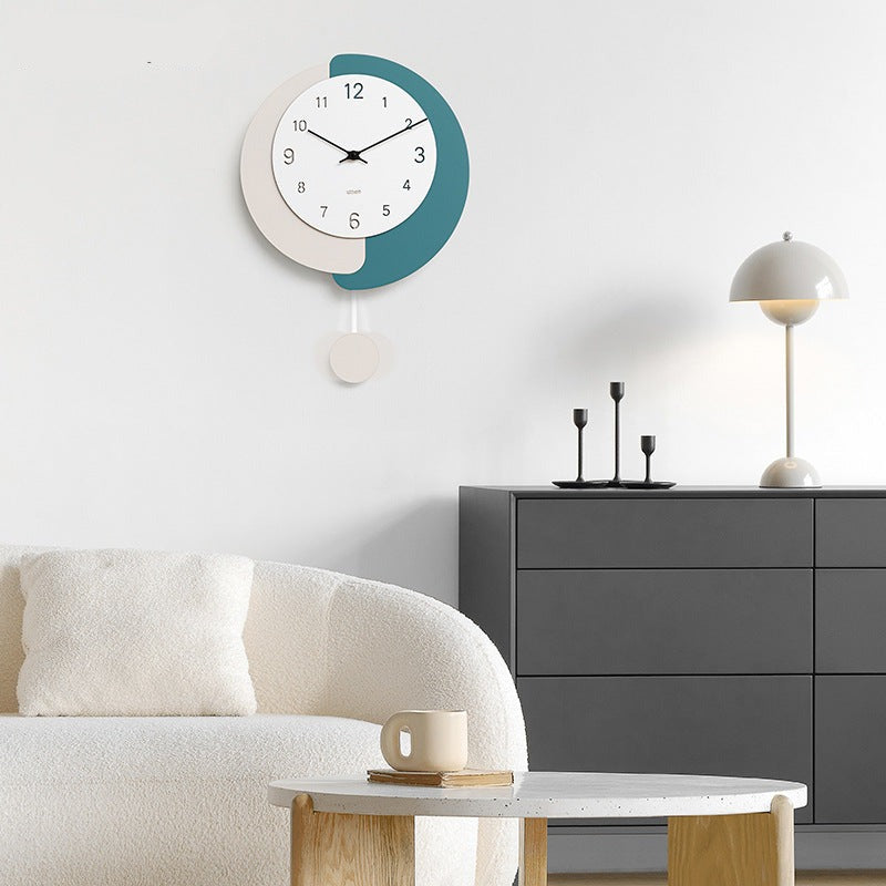 Irregular Shape Pendulum Wall Clock for Study Room Non-ticking – Loforay