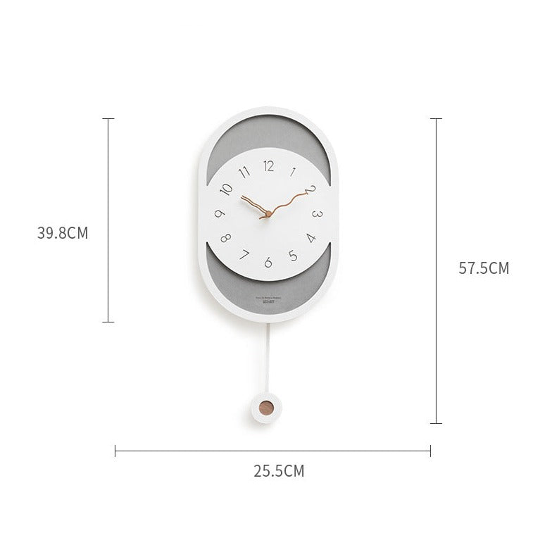 Unique Pendulum Wall Décor Clock for Living Room Non-ticking – Loforay