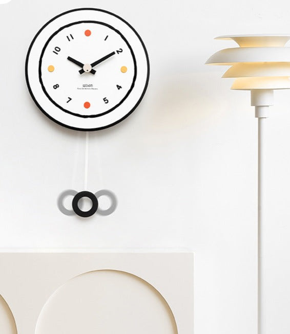 Minimalist Pendulum Silent Wall Decorative Clock for Livingroom – Loforay