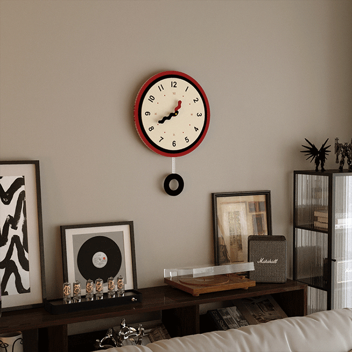 Nordic Style Pendulum Analog Wall Clock for Livingroom/Bedroom – Loforay