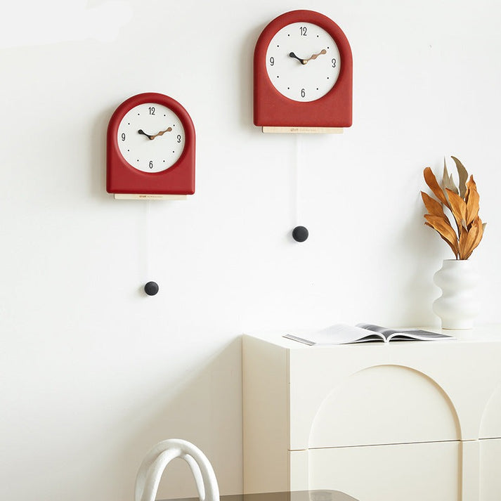 Cute Pendulum Wall Clock for Kids Bedroom Non-ticking – Loforay