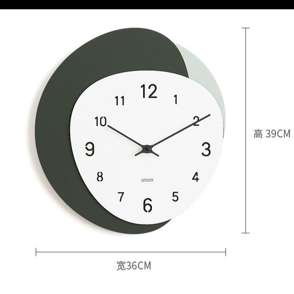 Irregular Shape Modern Wall Clock for Study Room Non-ticking – Loforay