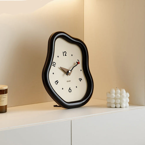 3D Distorted Table Clock for Lounge Non-ticking – Loforay