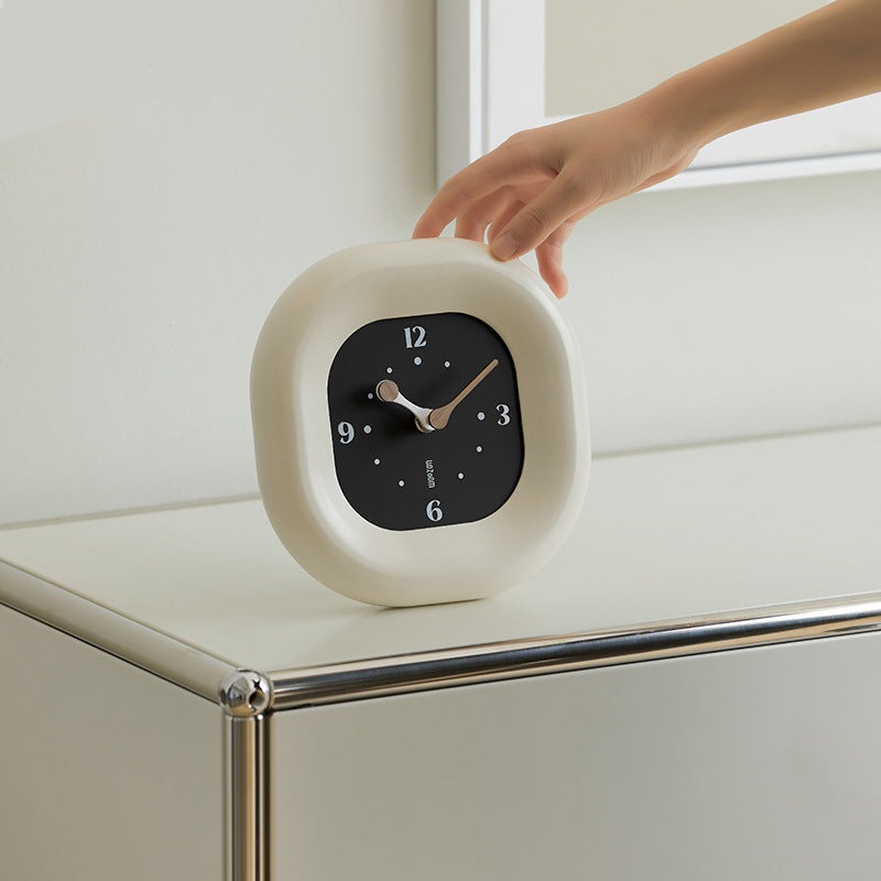Unique Modern Table Clock for Living Room Analog Silent Clock - Loforay