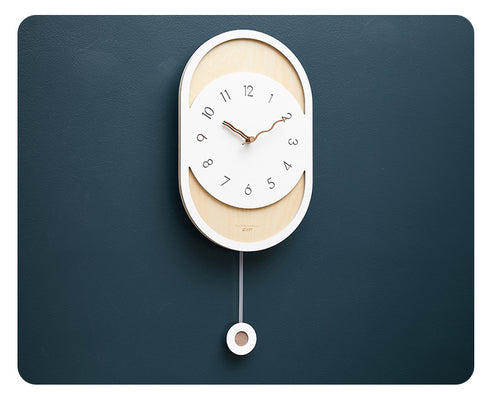 Unique Pendulum Wall Décor Clock for Living Room Non-ticking – Loforay