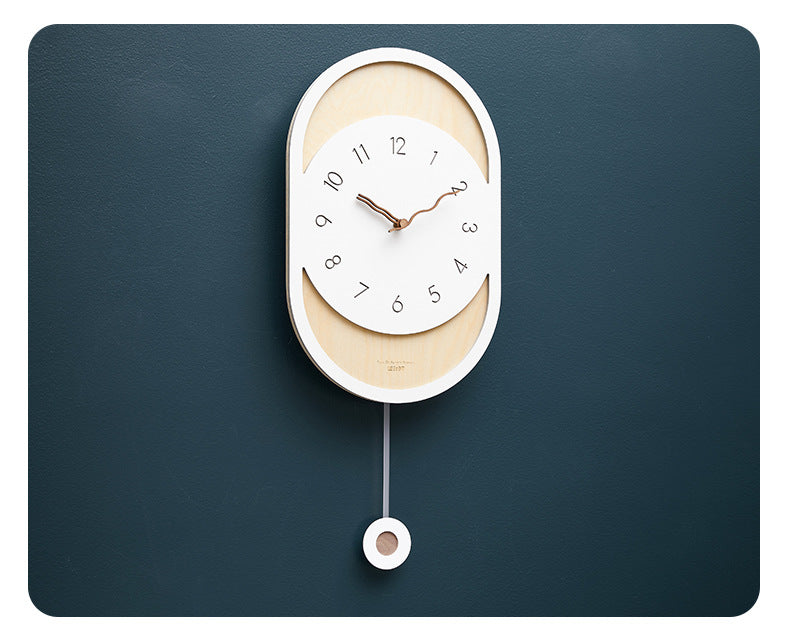 Unique Pendulum Wall Décor Clock for Living Room Non-ticking – Loforay