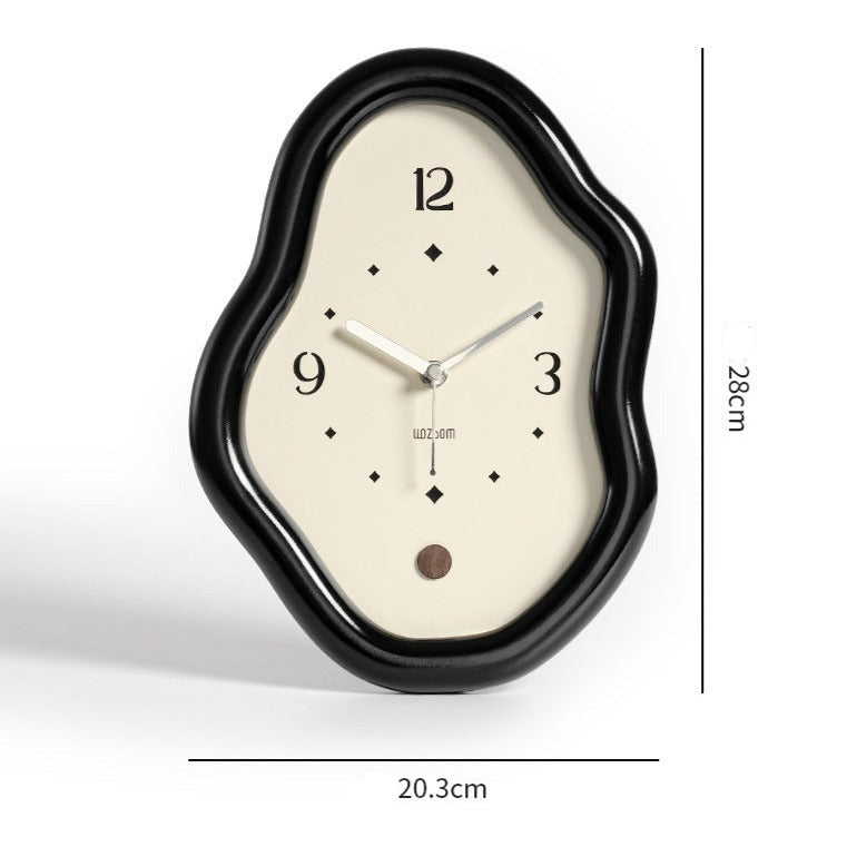 Modern Distorted Table Clock for Living Room Non-ticking – Loforay