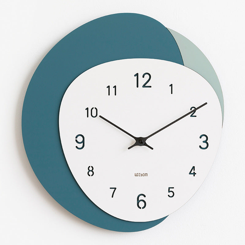 Irregular Shape Modern Wall Clock for Study Room Non-ticking – Loforay