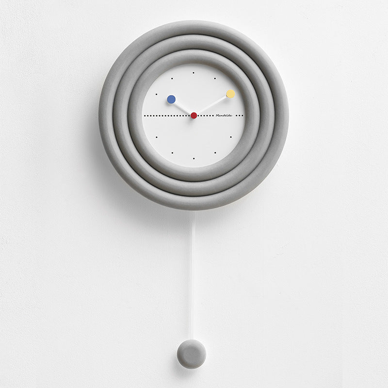 Unique Nordic Pendulum Wall Clock for Living Room Non-ticking – Loforay