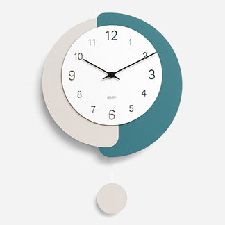 Irregular Shape Pendulum Wall Clock for Study Room Non-ticking – Loforay