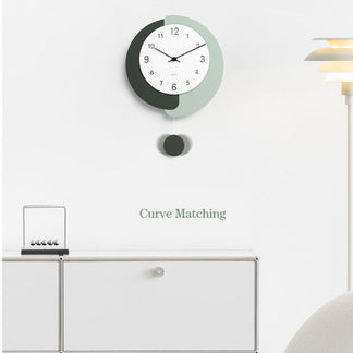 Irregular Shape Pendulum Wall Clock for Study Room Non-ticking – Loforay