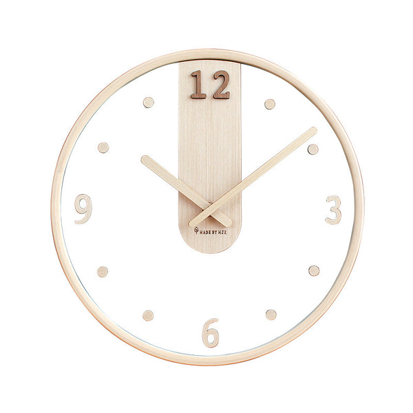 Loforay Analogue Noiseless Wooden Wall Clock for Home