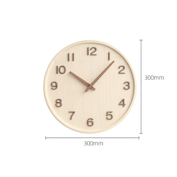 Loforay Analogue Wooden Round Wall Clock for Home