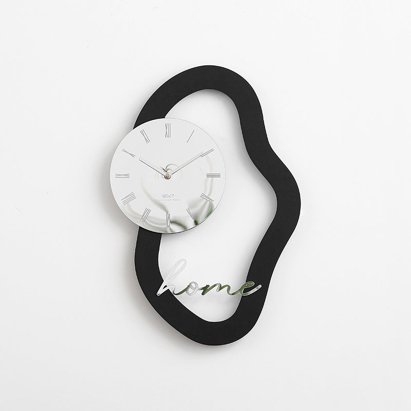 Modern Distorted Wall Clock for Livingroom Non-ticking – Loforay