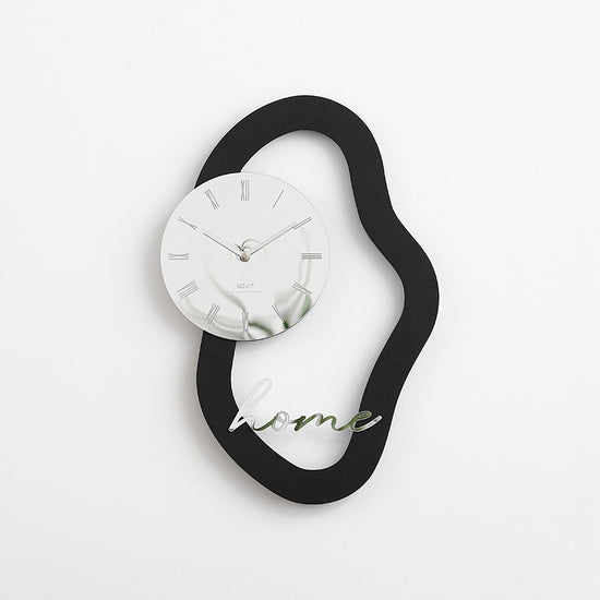 Modern Distorted Wall Clock for Livingroom Non-ticking – Loforay