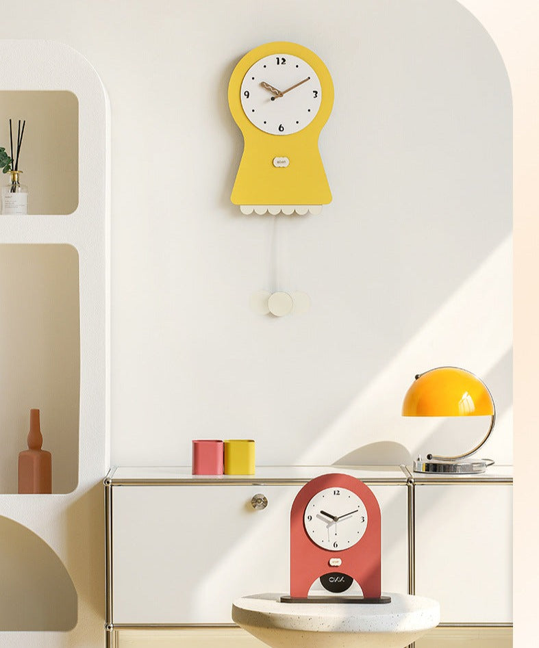 Loforay™ Squid Shaped Minimalist Wall Deco Silent Clock for Kids Bedroom