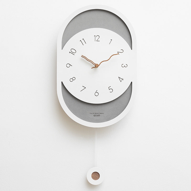 Unique Pendulum Wall Décor Clock for Living Room Non-ticking – Loforay