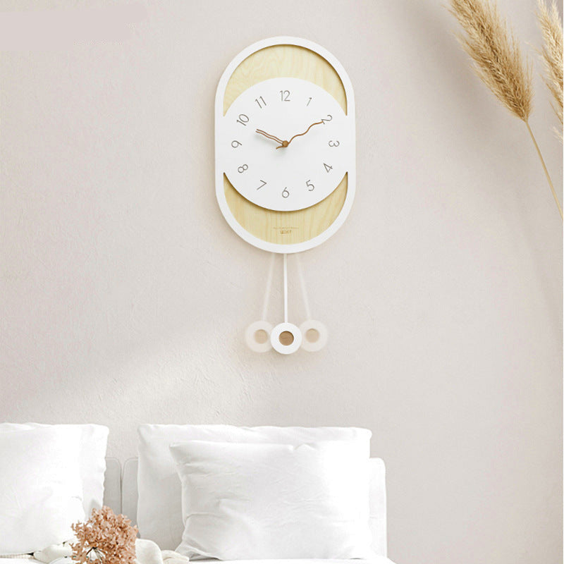 Unique Pendulum Wall Décor Clock for Living Room Non-ticking – Loforay