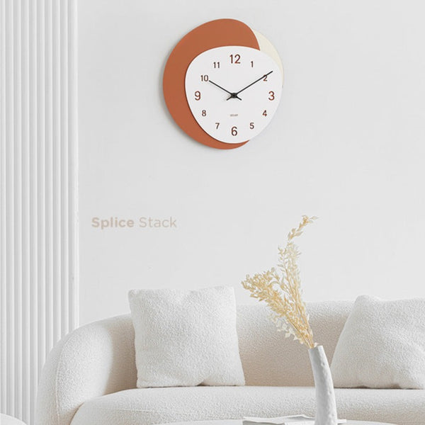 Irregular Shape Modern Wall Clock for Study Room Non-ticking – Loforay