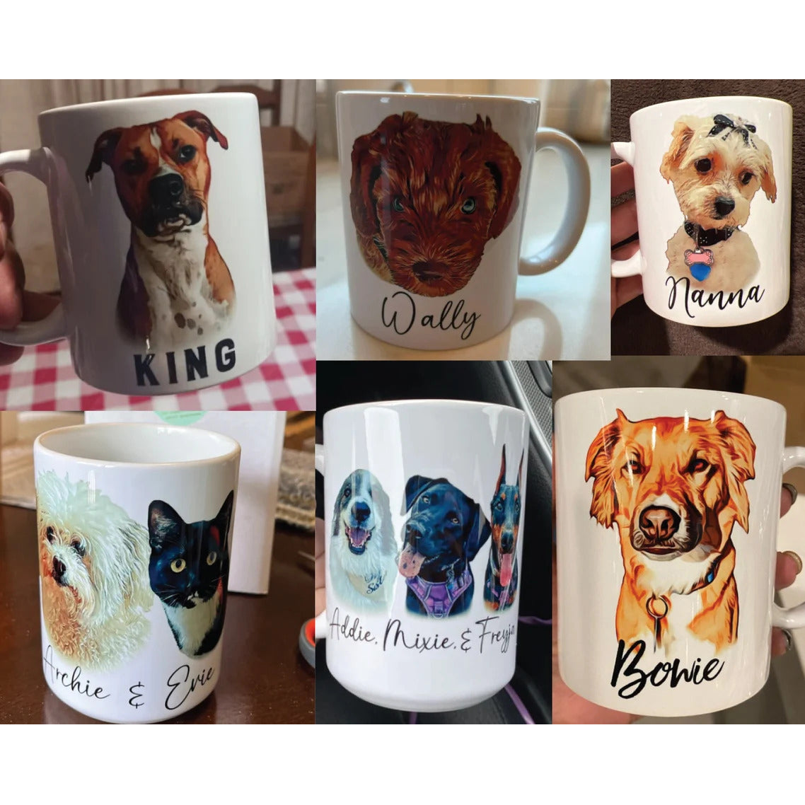 Custom Dog Face Coffee Mug - Pet Lover Gift - Multiple Dog Mug – Loforay