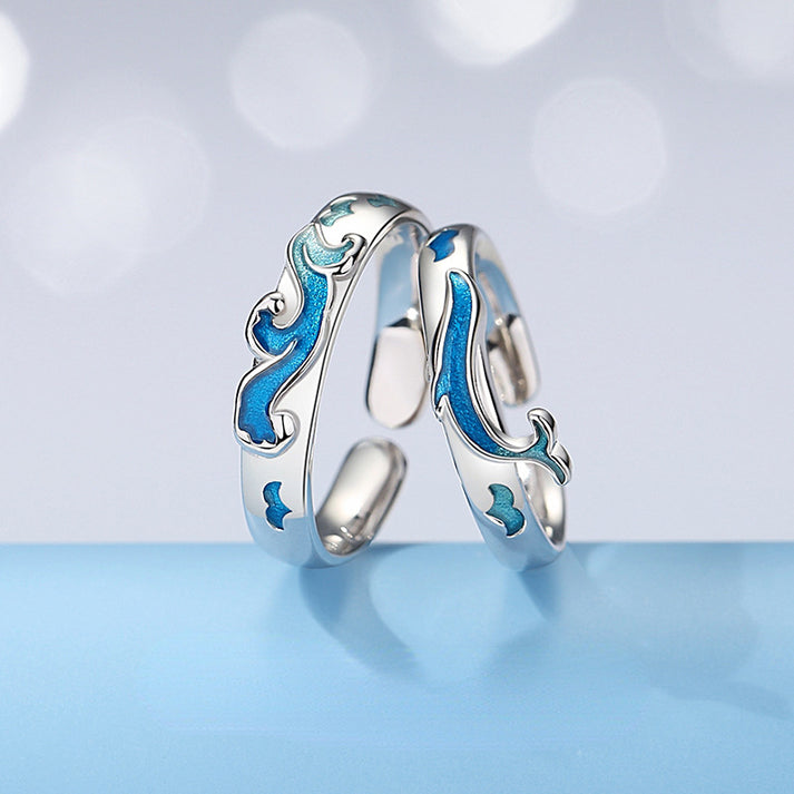 Ocean Theme Bf Gf Matching Rings Set – Loforay