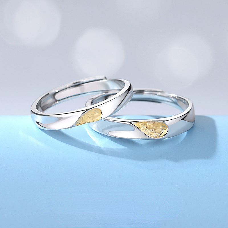 Engravable Half Hearts Matching Wedding Bands – Loforay
