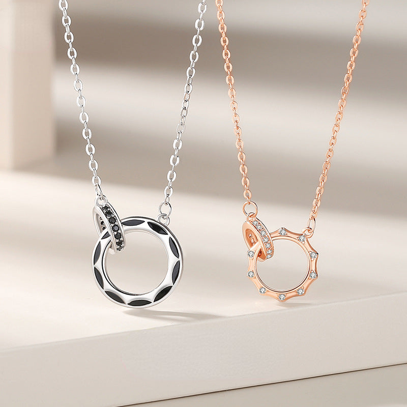Interlocking Rings Couple Necklaces Set for Two – Loforay