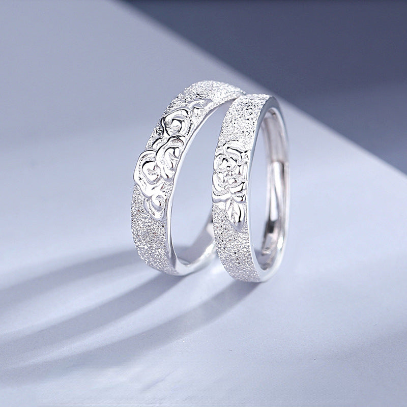Matching Rose Wedding Bands with Names Engraved – Loforay