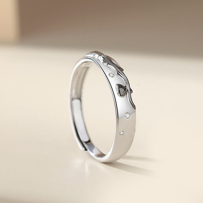 Engraved Rose Matching Wedding Rings for Couple – Loforay