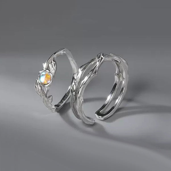 Matching Adjustable Size Romantic Rings for Couples – Loforay