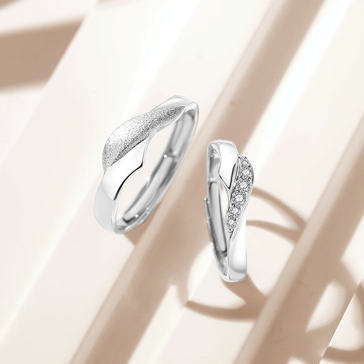 Custom Engraved Swirl Couple Wedding Rings for two – Loforay