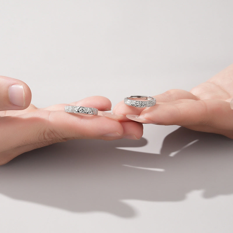 Matching Rose Wedding Bands with Names Engraved – Loforay