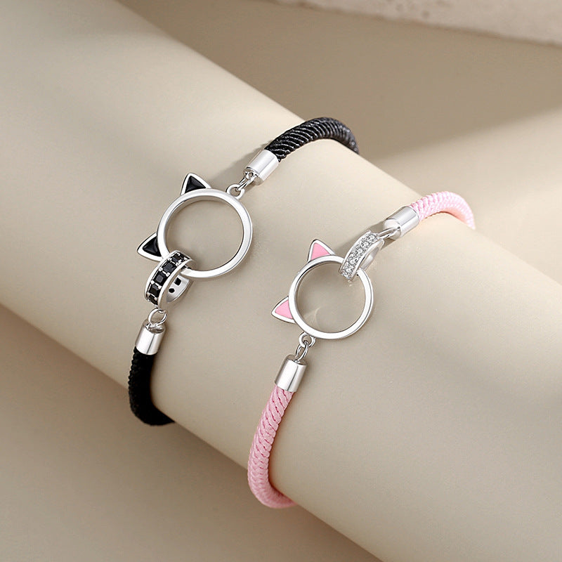 Matching Cats Theme Bracelets Set for Couples Birthday Gift – Loforay